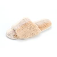China Winter Comfort faux fur Bedroom Fluffy Slide Warm House indoor Slippers for Women Open Toe for sale