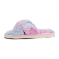 China Women faux fur Warm Comfy Winter Slippers Fluffy Breathable home  Indoor  Slippers open toe shoes for sale