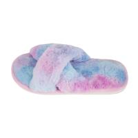 China Women faux fur Warm Comfy Winter Slippers Fluffy Breathable home  Indoor  Slippers open toe shoes for sale