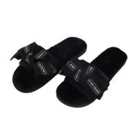 China Cute Bowknot Plush home shoes  Women Soft Winter Women Shoes Winter Ladies House indoor Slippers for sale