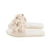 China Cute Bowknot Plush home shoes  Women Soft Winter Women Shoes Winter Ladies House indoor Slippers for sale