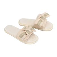 China Cute Bowknot Plush home shoes  Women Soft Winter Women Shoes Winter Ladies House indoor Slippers for sale