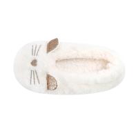 China 2021 Cute 3D Cat Warm Fuzzy Slippers Women Kawaii white Fluffy home Slippers ladies Rabbit hair house Shoes for sale