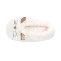 China 2021 Cute 3D Cat Warm Fuzzy Slippers Women Kawaii white Fluffy home Slippers ladies Rabbit hair house Shoes for sale