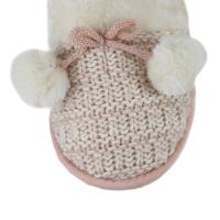 China Women Winter Cute Slippers for Ladies Soft bowknot Home indoor Faux Fur Warm Slippers for sale