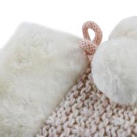 China Women Winter Cute Slippers for Ladies Soft bowknot Home indoor Faux Fur Warm Slippers for sale