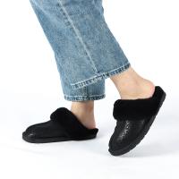 China Fluffy Rabbit hair Home Slippers Women Comfort Furry Flat Female solid color Slippers ladies bedroom house shoes for sale