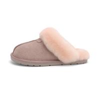 China Fluffy Rabbit hair Home Slippers Women Comfort Furry Flat Female solid color Slippers ladies bedroom house shoes for sale