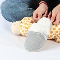 China Women cozy memory foam slippers fashion bowknot Iron silver velvet house slipper for indoor or outdoor with anti slip flat sole for sale
