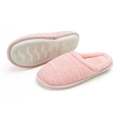 China Women Winter house Indoor Slippers soft Plush Single jersey Slippers Non-slip Floor Shoes ladies Bedroom Home Slippers for sale