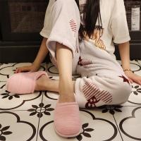 China Women Winter house Indoor Slippers soft Plush Single jersey Slippers Non-slip Floor Shoes ladies Bedroom Home Slippers for sale