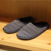 China Comfortable Cotton Upper Memory Foam House Shoes Flat Closed Toe Ultra Lightweight home Indoor Slippers for Men custom shoes for sale
