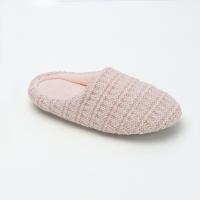 China pink Knitted Warm Slippers ladies house Indoor Outdoor Memory Foam Living Room Home Slippers for Women for sale