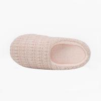 China pink Knitted Warm Slippers ladies house Indoor Outdoor Memory Foam Living Room Home Slippers for Women for sale