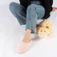 China pink Knitted Warm Slippers ladies house Indoor Outdoor Memory Foam Living Room Home Slippers for Women for sale