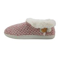 China Women winter knitted home boots slippers house indoor  shoes  plush lining TPR sole for sale