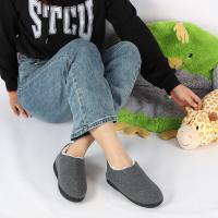China women Tweed Memory Foam Winter Slippers Slip-on House Shoes solid color Indoor Outdoor floor slippers for sale