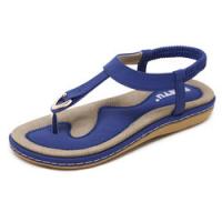 China Summer 2022 new sandals women non-slip slippers metal buckle large size flat outdoor shoes wholesale flip flops for sale