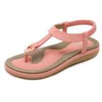 China Summer 2022 new sandals women non-slip slippers metal buckle large size flat outdoor shoes wholesale flip flops for sale
