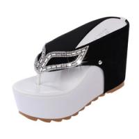 China 2022 rhinestone fashion design slides slippers lady heels flip flops non-slip summer sandals for women and ladies for sale