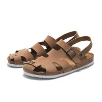 China Open Toe Men Casual Footwear Flat  Breathable Hard Wearing Solid Color for sale