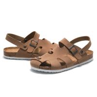 China Open Toe Men Casual Footwear Flat  Breathable Hard Wearing Solid Color for sale