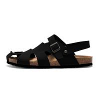 China Open Toe Men Casual Footwear Flat  Breathable Hard Wearing Solid Color for sale