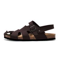 China Open Toe Men Casual Footwear Flat  Breathable Hard Wearing Solid Color for sale