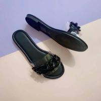 China Fashion Summer Women Sandals Clear upper colorful chain decoration Jelly Shoes Ladies Flat Beach light slippers for sale