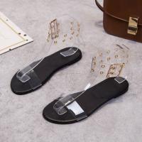 China New design 2022 summer flat Sandals fashion Large Size Female Clear casual Shoes women soft sole non-slip slippers for sale
