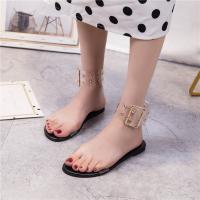 China New design 2022 summer flat Sandals fashion Large Size Female Clear casual Shoes women soft sole non-slip slippers for sale