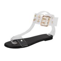 China New design 2022 summer flat Sandals fashion Large Size Female Clear casual Shoes women soft sole non-slip slippers for sale