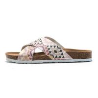 China Cross Strap Ladies Sandals Upper Summer Beach Casual Slides for sale