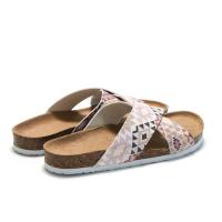 China Cross Strap Ladies Sandals Upper Summer Beach Casual Slides for sale