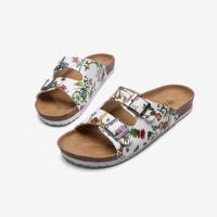 China Wholesale summer fashion Floral light Breathable cork beach casual shoes women flat sandals cloud slides slippers for sale