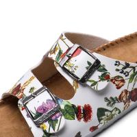China Wholesale summer fashion Floral light Breathable cork beach casual shoes women flat sandals cloud slides slippers for sale