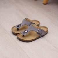 China 2022 summer solid color children sandals unisex fashion cork slippers girls outdoor beach flip-flops in stock baby boy shoes for sale