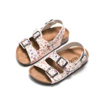China New Floral Children Cork Sandals wholesale fashion Girls Slippers kids Beach Shoes Toddler baby boy shoes for sale