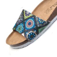 China Thick Leather Stylish Ladies Sandals Leisure Breathable Open Toe Rubber for sale