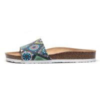 China Thick Leather Stylish Ladies Sandals Leisure Breathable Open Toe Rubber for sale