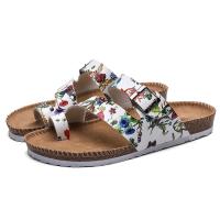 China Women Comfortable Ladies Sandals Flat PU  Ladies Fancy Cork Ladies Sandals for sale