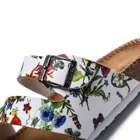 China Women Comfortable Ladies Sandals Flat PU  Ladies Fancy Cork Ladies Sandals for sale
