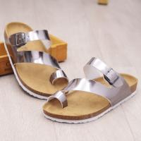 China Women Comfortable Ladies Sandals Flat PU  Ladies Fancy Cork Ladies Sandals for sale