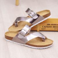 China Women Comfortable Ladies Sandals Flat PU  Ladies Fancy Cork Ladies Sandals for sale