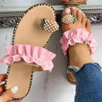 China Hot selling beach casual shoes high quality laciness summer sandals women footwear soft sole non-slip slippers for sale