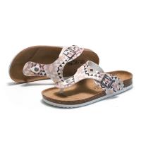 China New products geometric cork beach casual shoes female summer sandals women fashion Korean version flip-flops slippers for sale