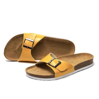 China Non Slip Summer Ladies Cork Slippers Outdoor Casual  Custom Logo for sale