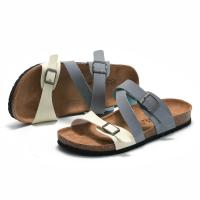 China 2022 spring ladies cork slippers fashion men beach casual shoes breathable non-slip summer sandals women for sale