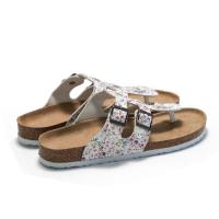 China Fashion Broken Flowers Ladies Cork Summer Sandals  Beach Casual Shoes Non Slip for sale