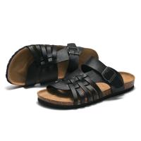 China Men Cork Flat Casual Beach Shoes Soft Sole Non Slip Sandals for sale